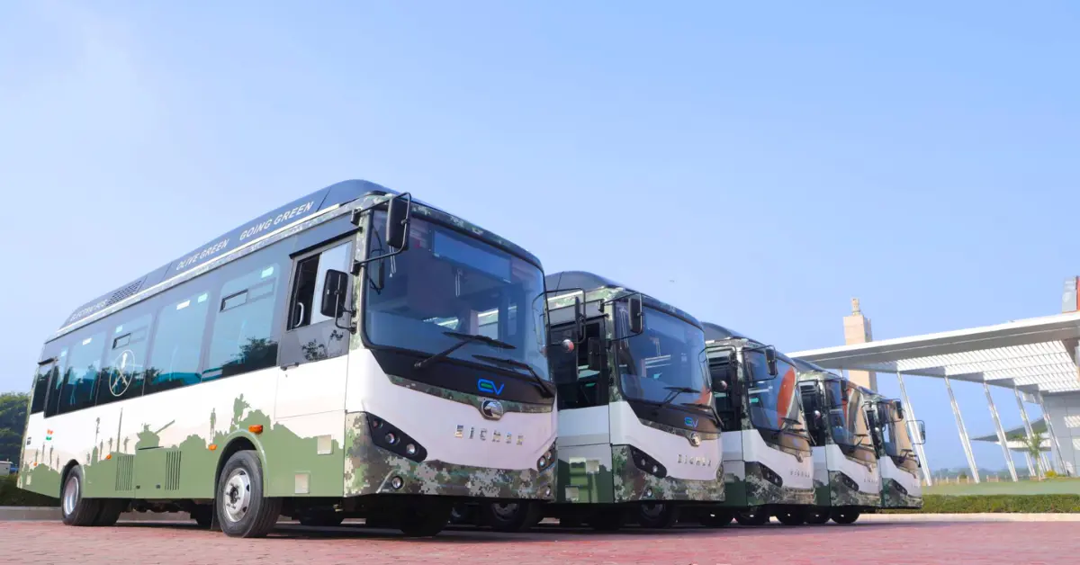 Eicher Delivers Electric Buses To The Indian Army