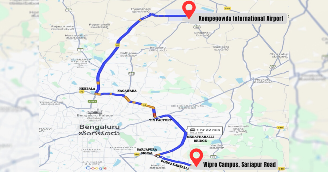 BMTC Vayu Vajra KIA-8D Sarjapur Road To Airport Timing & Route