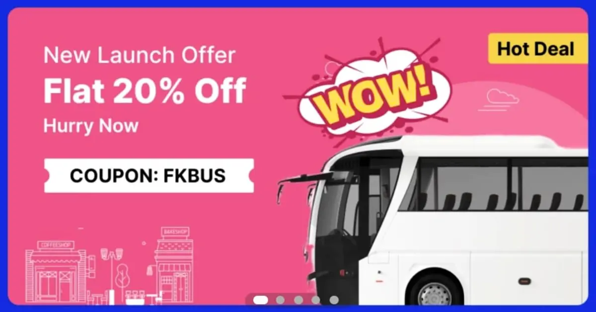 Flipkart Bus Booking Coupons: Upto 25% Off Till April 17