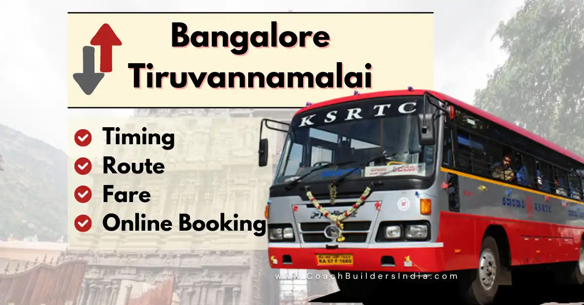 KSRTC Bangalore To Tiruvannamalai Bus Timings | Online Booking